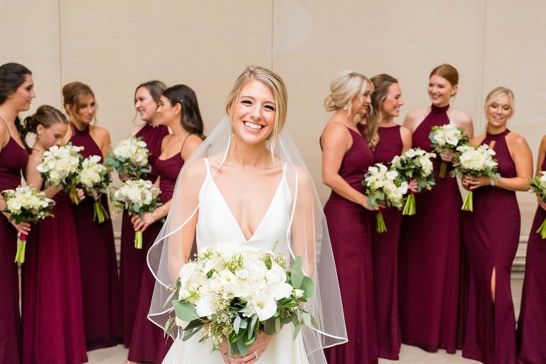 Elegant Burgundy & Ivory Wedding at the Omni William Penn