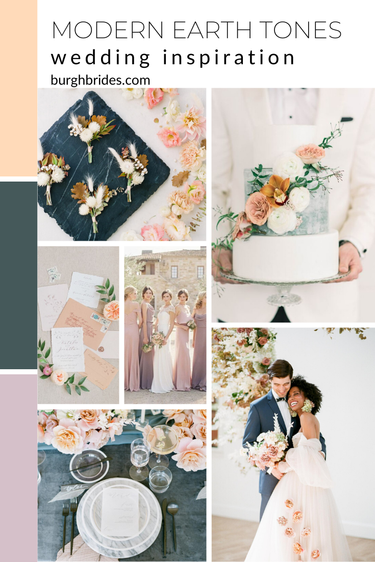 Modern Earth Tones Wedding Inspiration | Burgh Brides