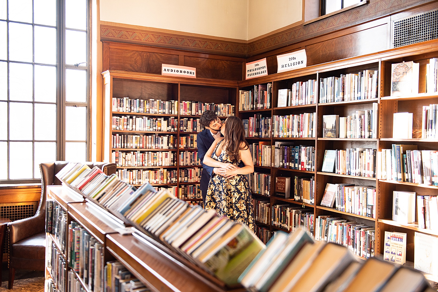 Sweet Library Engagement Session | Burgh Brides