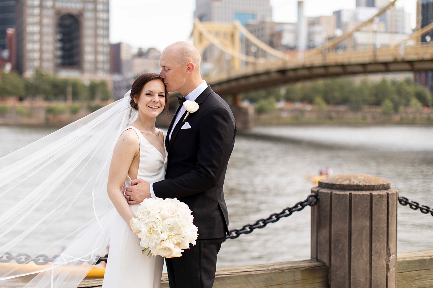 Romantic Monochromatic Westin Pittsburgh Wedding