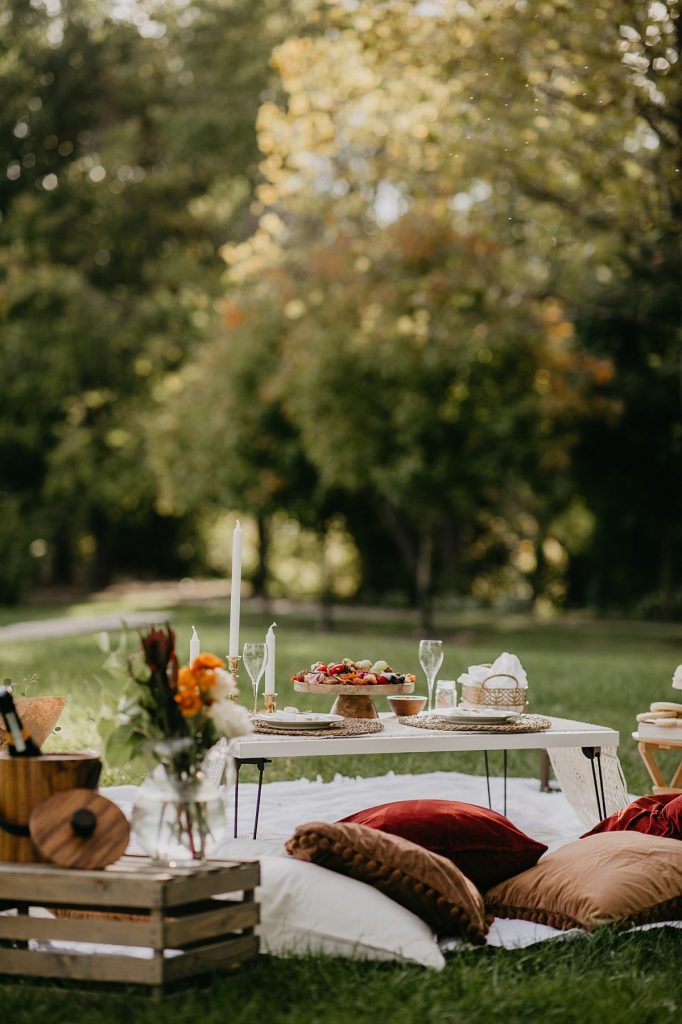 Autumn Picnic Proposal & Engagement Celebration Inspiration