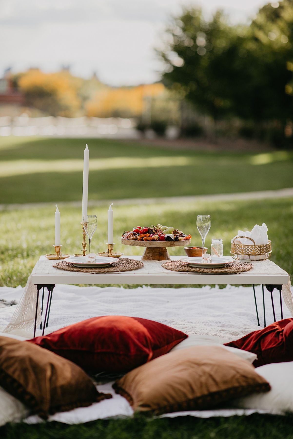 Autumn Picnic Proposal & Engagement Celebration Inspiration
