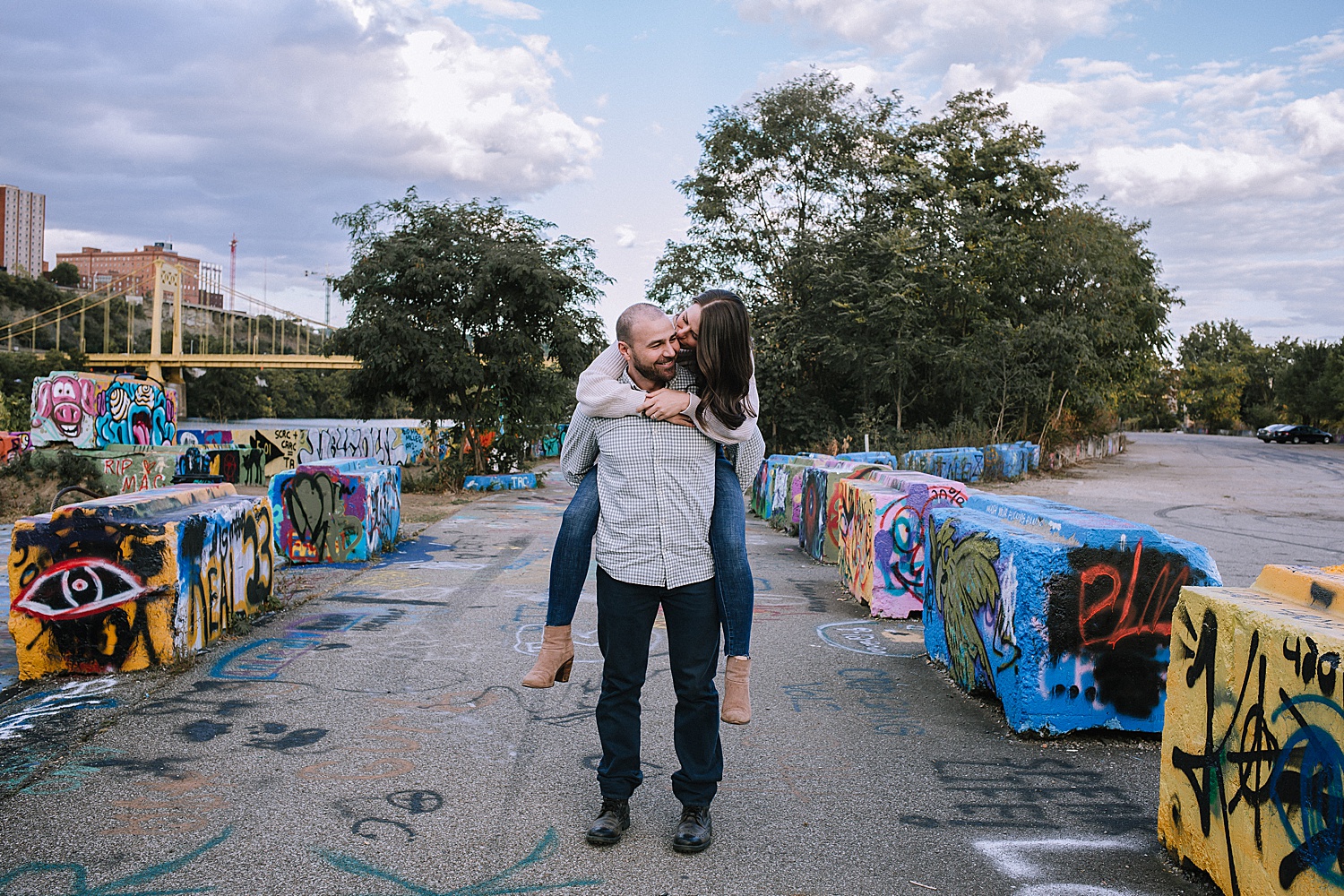 Funky & Fun Engagement Session at the Pittsburgh Highline