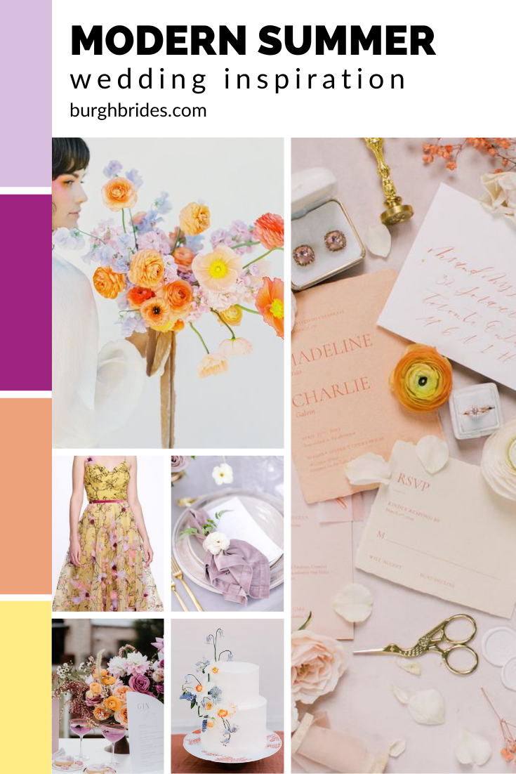 Modern Summer Wedding Inspiration | Burgh Brides