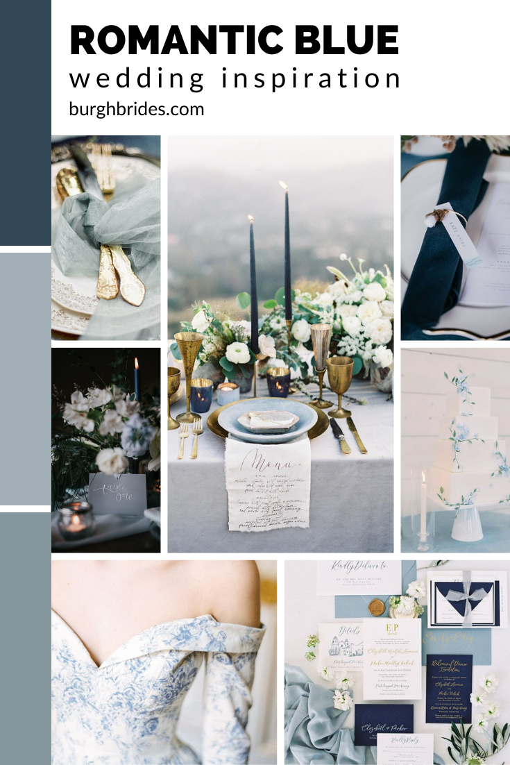 Romantic Blue Wedding Inspiration | Burgh Brides